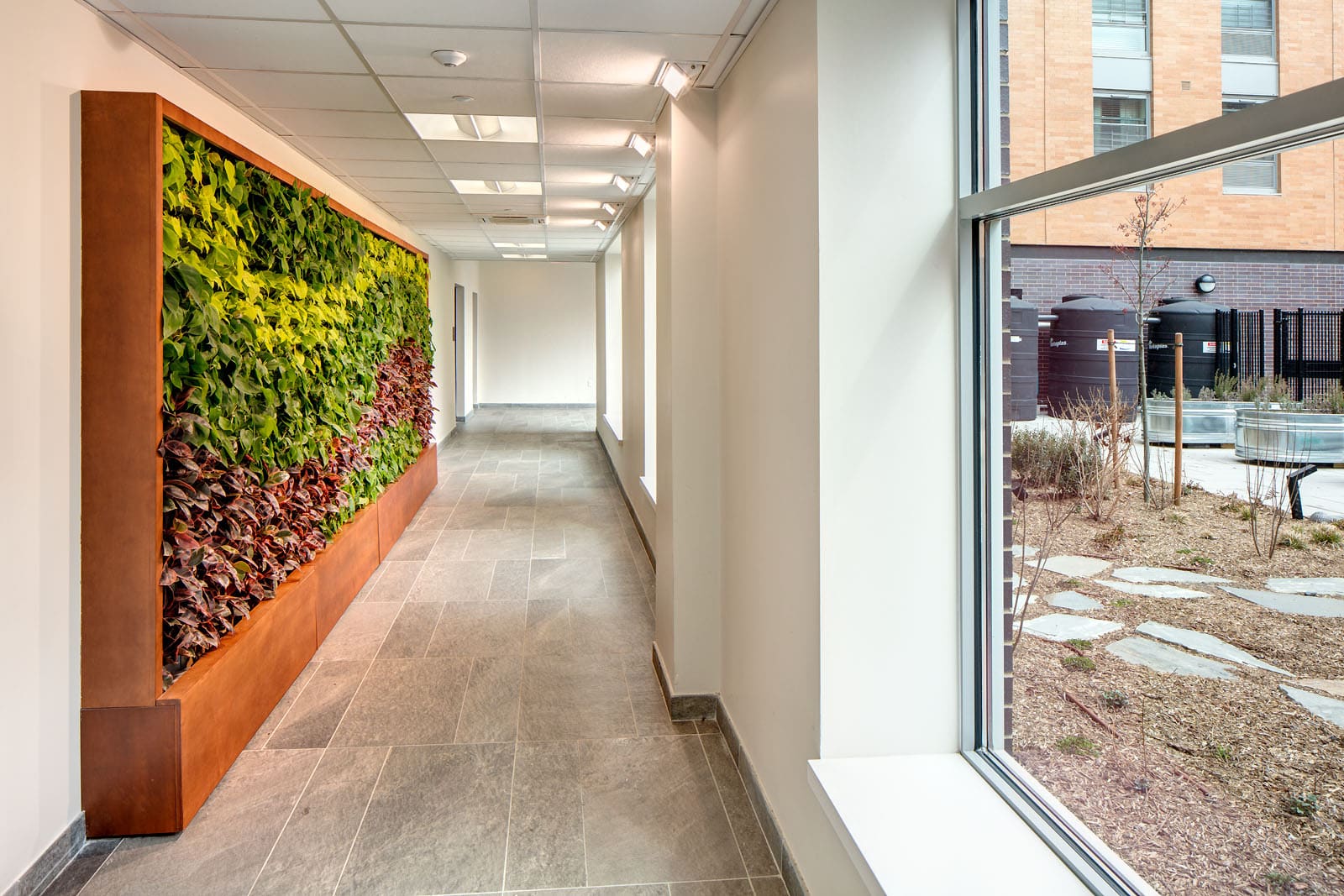 Gateway III Lobby Green Wall - NYHC